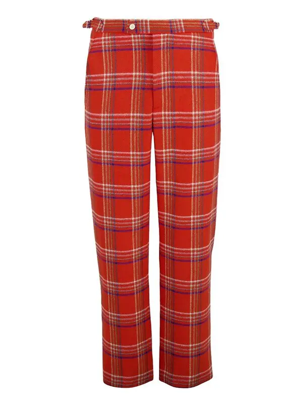 BODE Gable Plaid Trousers - Red