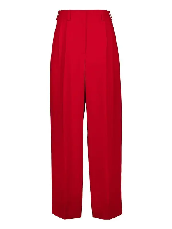 Givenchy Double Pleat Pants In Crepe Cady - Red