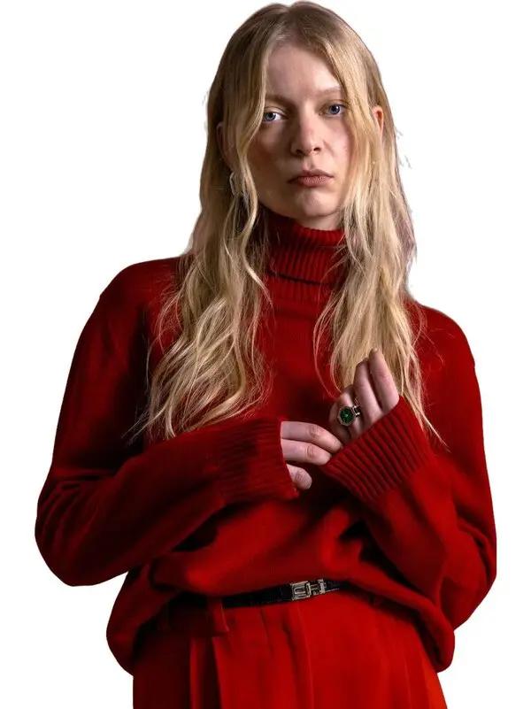Givenchy Wool Cashmere Turtleneck Sweater - Red
