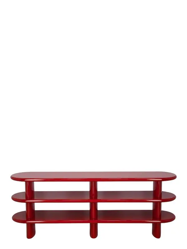 HOUSE OF CAPRICORN Amendoeira Lacquered Wood Sideboard - Red