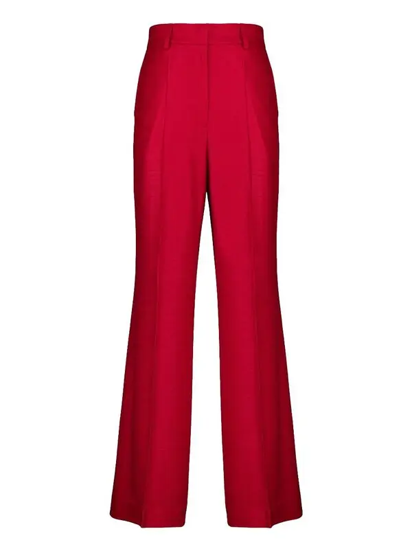 PAULA Stacy Dahlia Wide-leg Tailored Twill Pants - Red