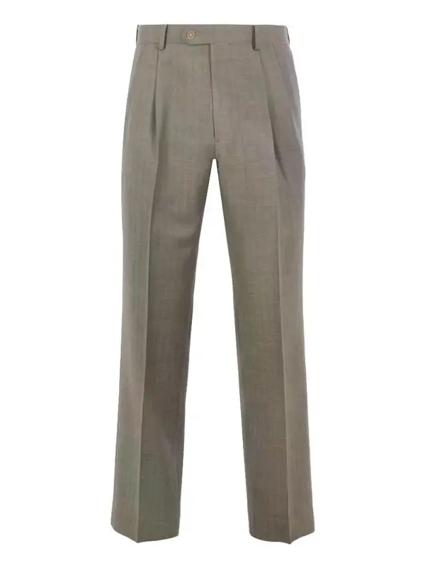 Auralee Pinstriped Wool Trousers - Grey