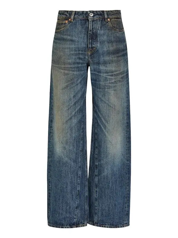 Our Legacy Treble Cut Wide-leg Denim Jeans - Navy