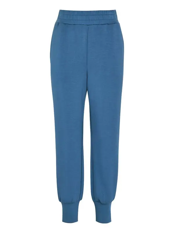 Varley Slim Cuff Stretch-jersey Sweatpants - Blue