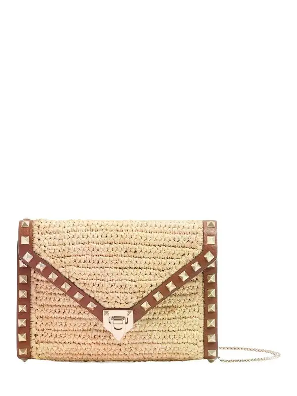 Valentino Garavani Mini Rockstud Raffia Bag - Neutrals