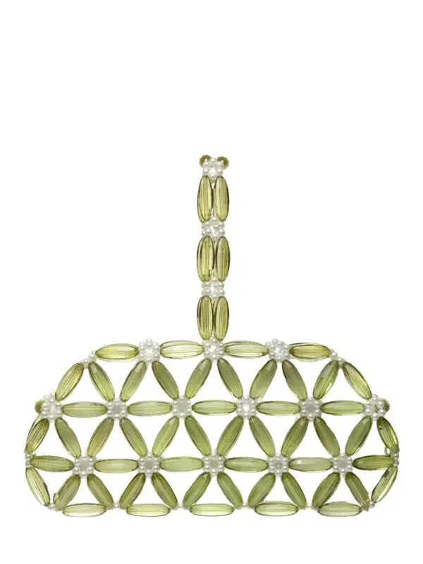 0711 TBILISI Tebea Beaded Tote - Green