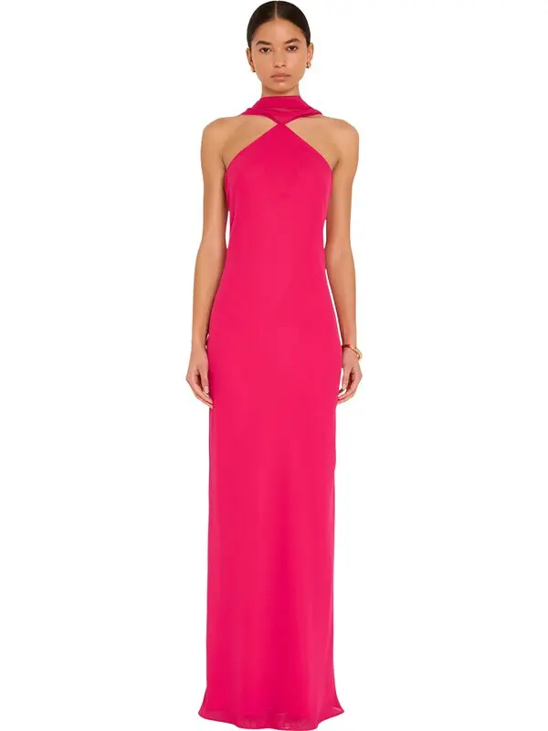 Amanda Uprichard Ashton Maxi Dress - Cerise