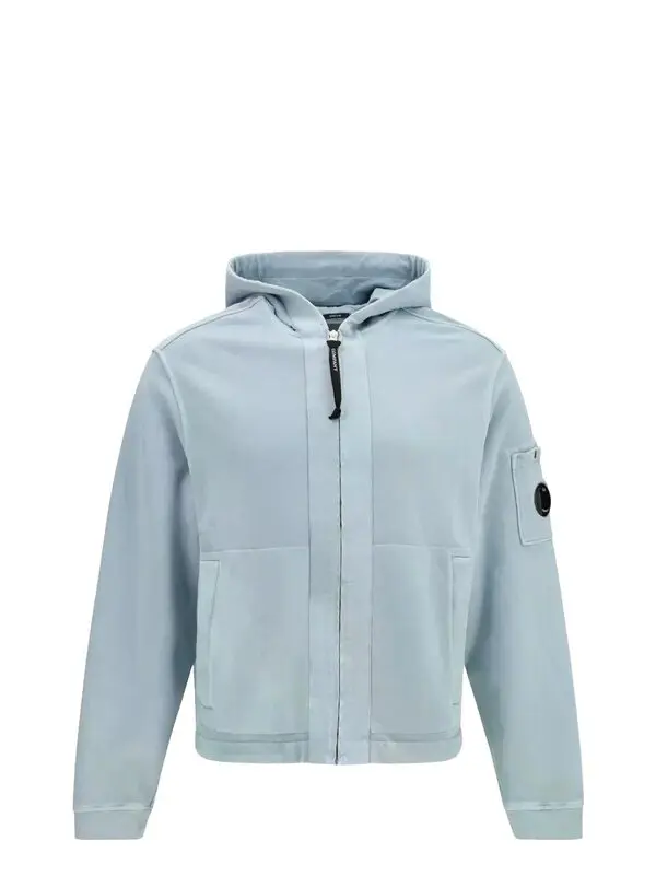 C.P. COMPANY Logo-detail Hoodie - Blue