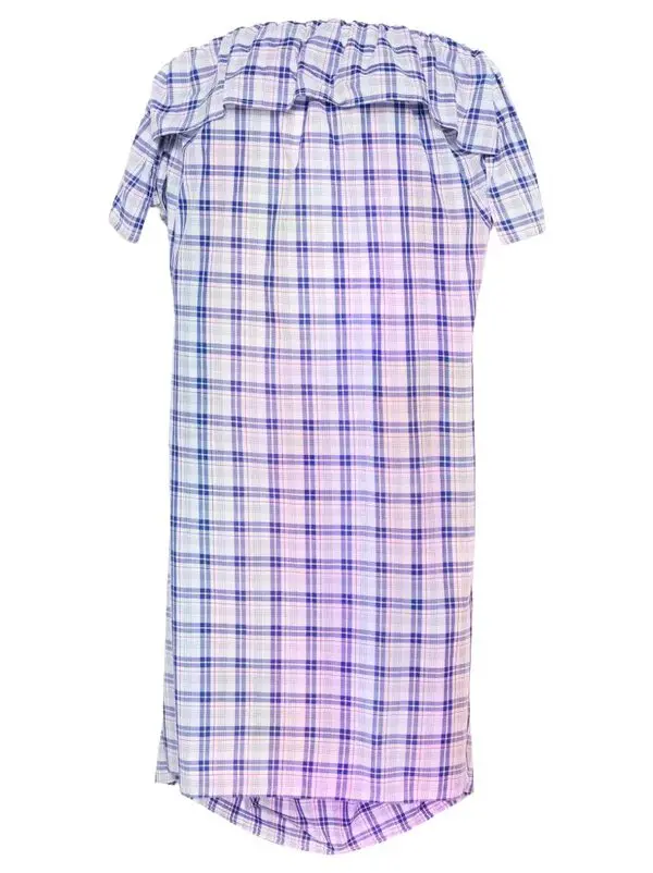 Sofie D'hoore Dolabella Ruffled Plaid Dress - White