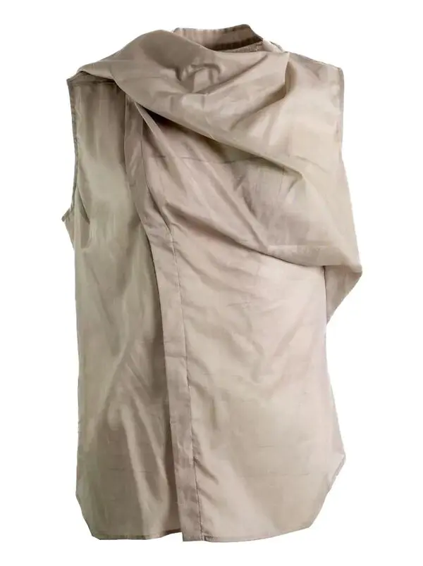 Rick Owens Sleeveless Draped Shirt - Neutrals