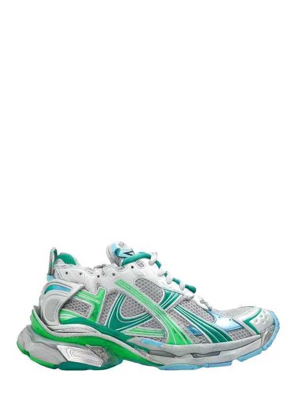 Balenciaga Runner Mesh-panelled Sneakers - Silver