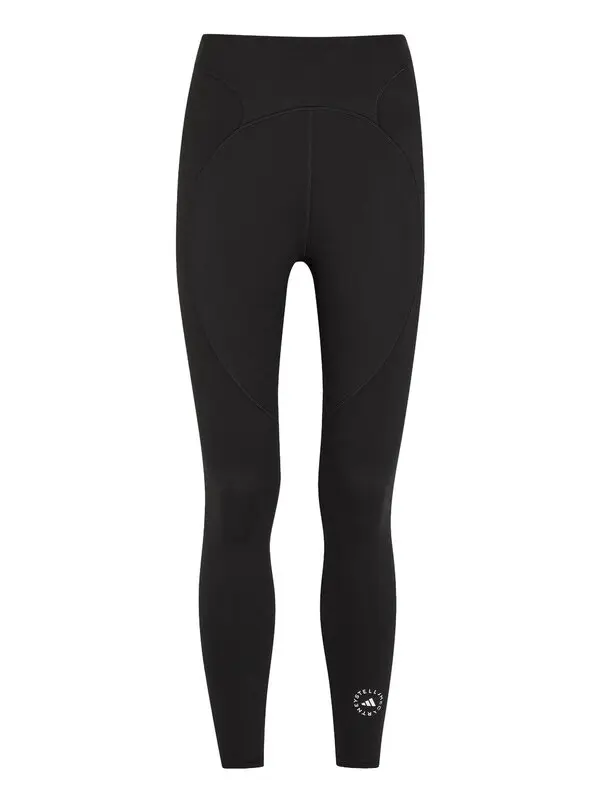 Stella McCartney Adidas X 7/8 Stretch-jersey Cropped Leggings - Black