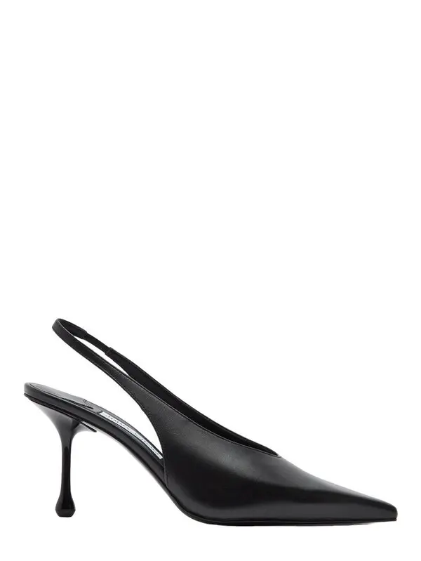 JIMMY CHOO Isa 80 Leather Slingback Pumps - Black