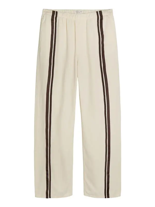 Rag & Bone Striped Cotton-blend Track Pants - White