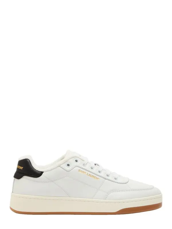 Saint Laurent Sl/61 Leather Sneakers - White