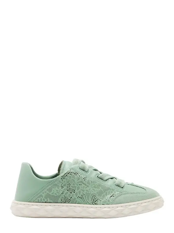 JIMMY CHOO Diamond Light Flex Perforated Leather Sneakers - Light Green