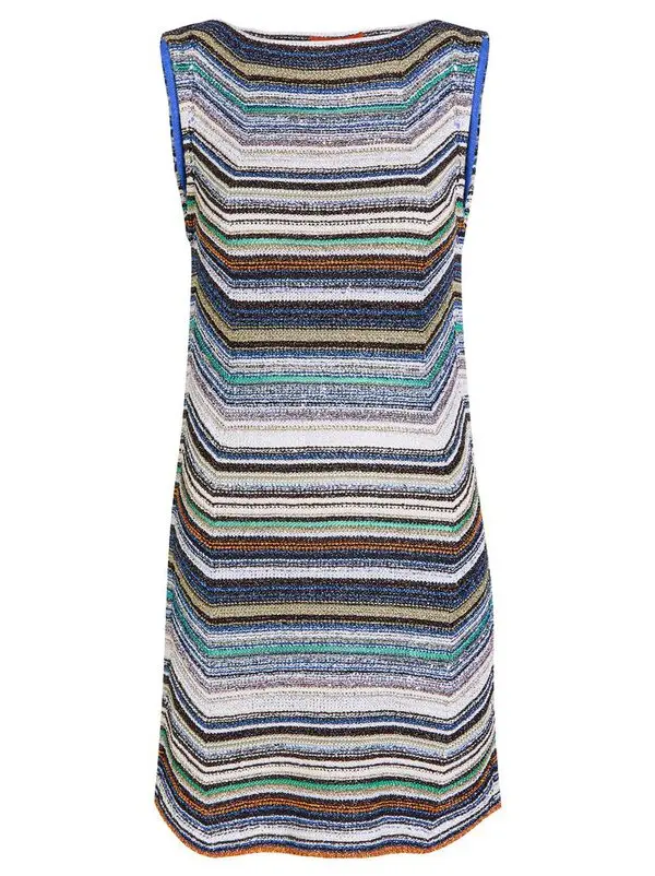 Missoni Striped Metallic-knit Mini Dress - Multicoloured