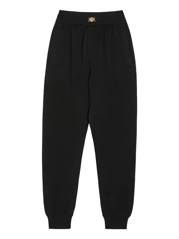 Versace Cotton And Cashmere-blend Trousers - Black