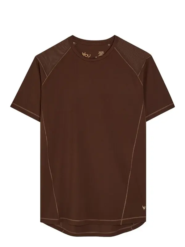 NOW YOU LIVE Stretch-jersey T-shirt - Brown