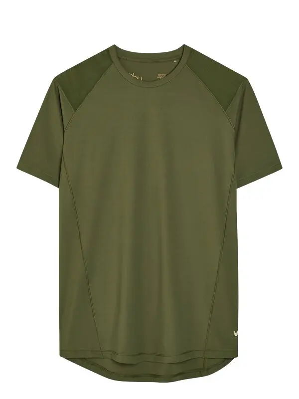 NOW YOU LIVE Stretch-jersey T-shirt - Olive