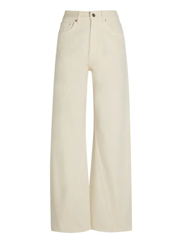 ANINE BING Brie Wide-leg Jeans - Cream