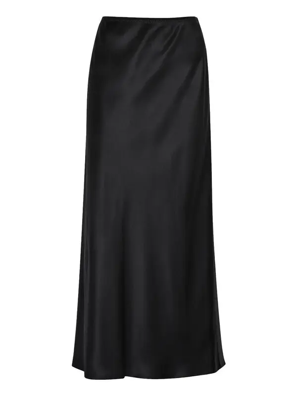 JOSEPH Isaak Silk Midi Slip Skirt - Black