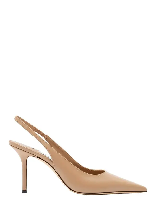 JIMMY CHOO Love 85 Leather Slingback Pumps - Nude