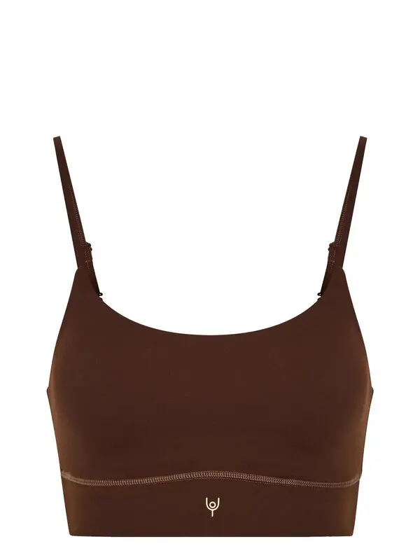 NOW YOU LIVE Leamington Stretch-jersey Bra Top - Brown