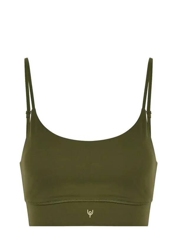 NOW YOU LIVE Leamington Stretch-jersey Bra Top - Olive