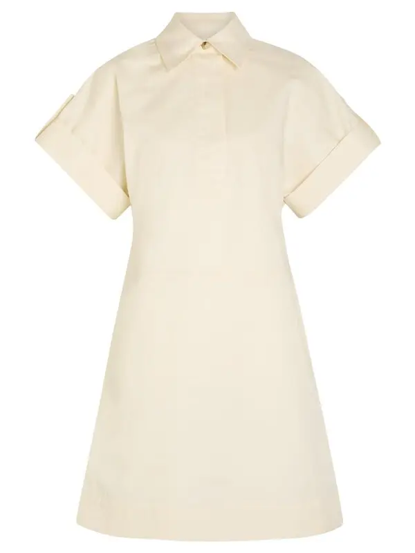 JOSEPH Ali Cotton And Linen-blend Mini Shirt Dress - Off White