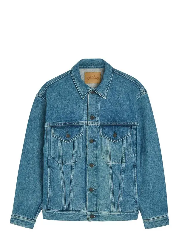BLUE BLUE Paneled Denim Trucker Jacket - Blue