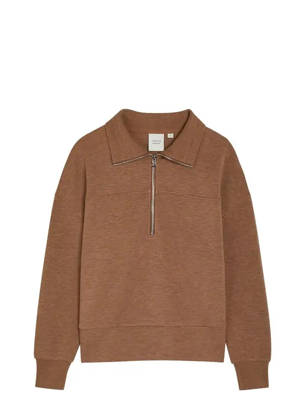 Varley Kayleigh Half-zip Sweatshirt - Brown