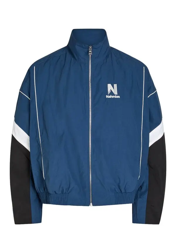 NAHMIAS Panelled Shell Jacket - Blue