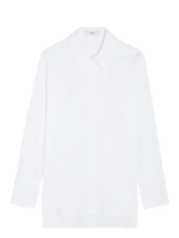 JOSEPH Nellie Cotton-poplin Blouse - White