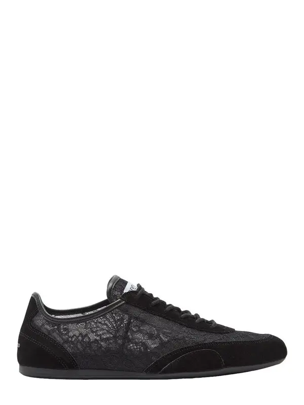 JIMMY CHOO Panelled Lace Sneakers - Black
