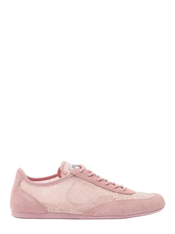 JIMMY CHOO Panelled Lace Sneakers - Pink