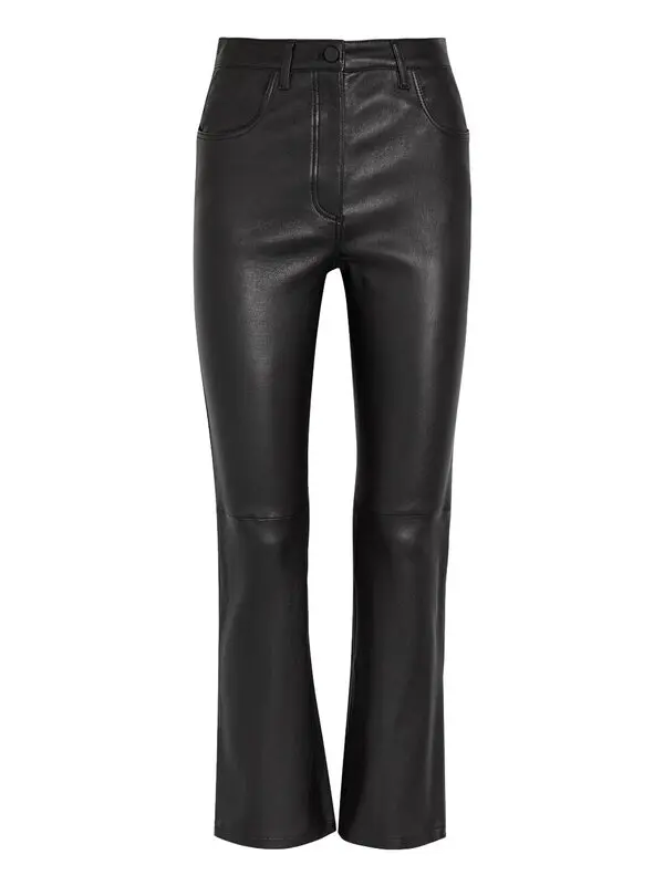 JOSEPH Duke Leather Trousers - Black