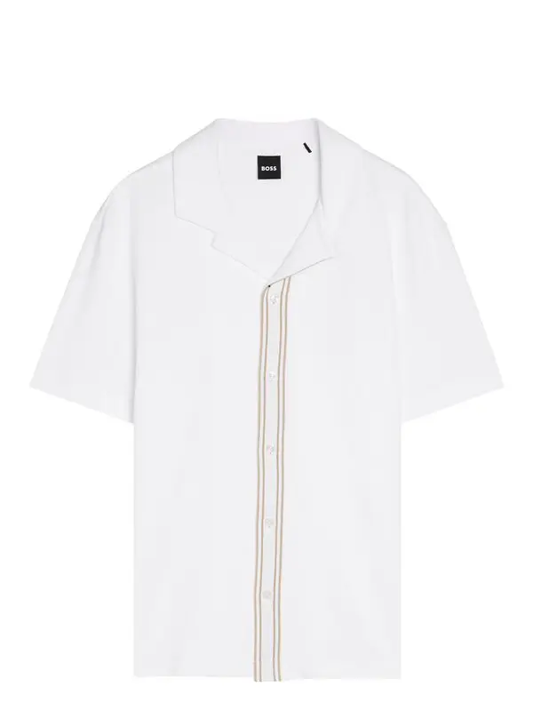 BOSS Pasini Fine-knit Cotton Shirt - White