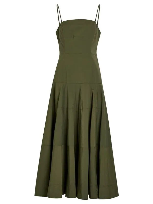 Veronica Beard Ilona Faille Dress - Dark Green