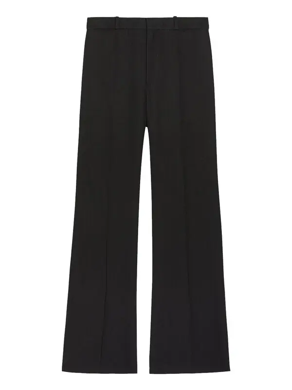 Chloé Cotton Flared-leg Trousers - Black