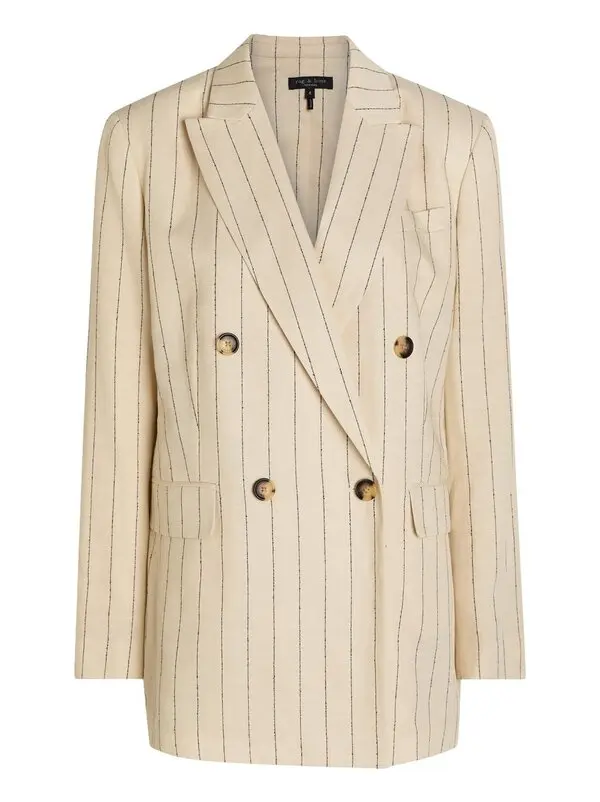 Rag & Bone Emile Pinstriped Blazer - White
