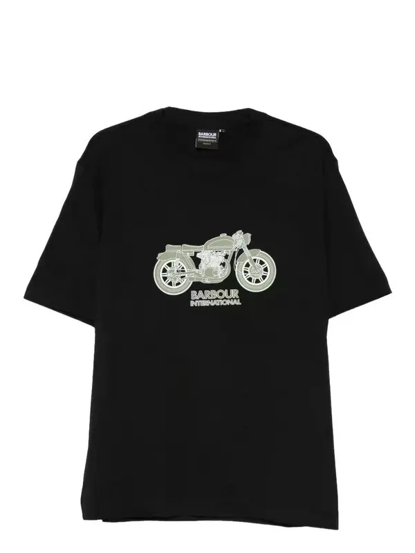 Barbour Motorcycle-graphic T-shirt - Black