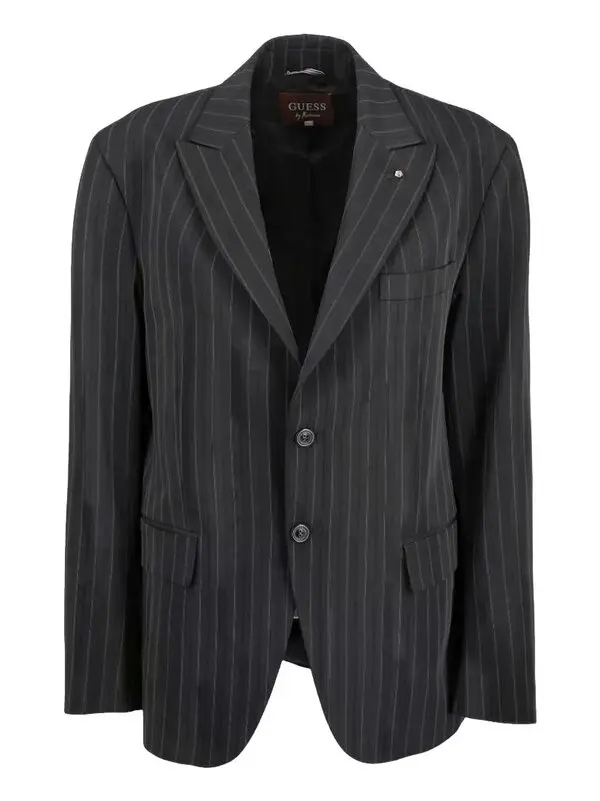 Guess Pinstripe Two-button Jacket - Grey
