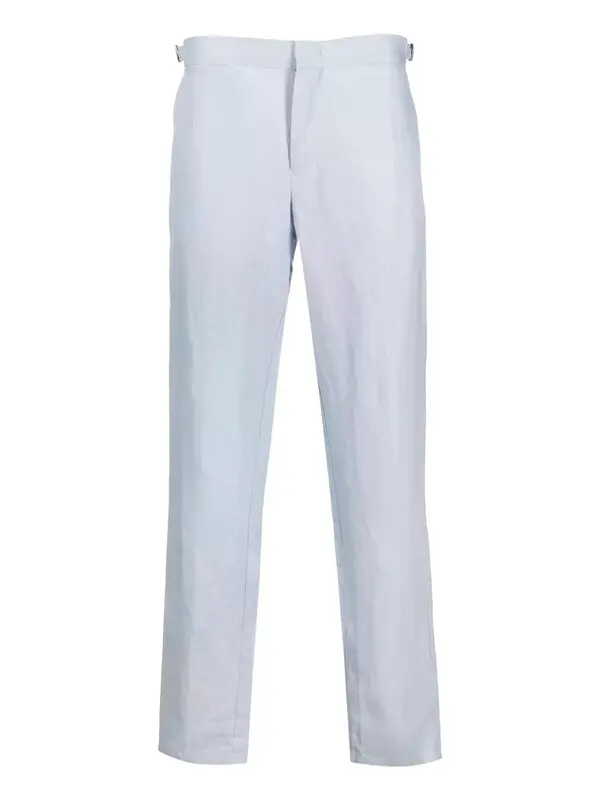 Orlebar Brown Griffon Linen Straight-leg Trousers - Blue