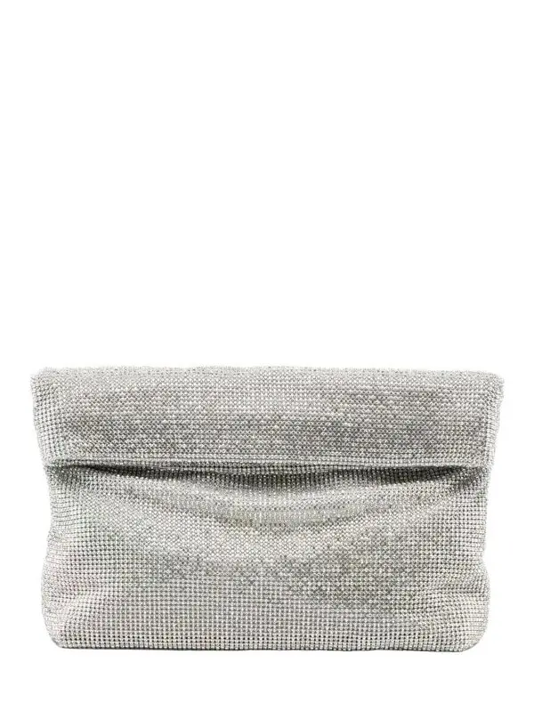 TWENTY FOURHAITCH Varadero Embellished Clutch - Silver
