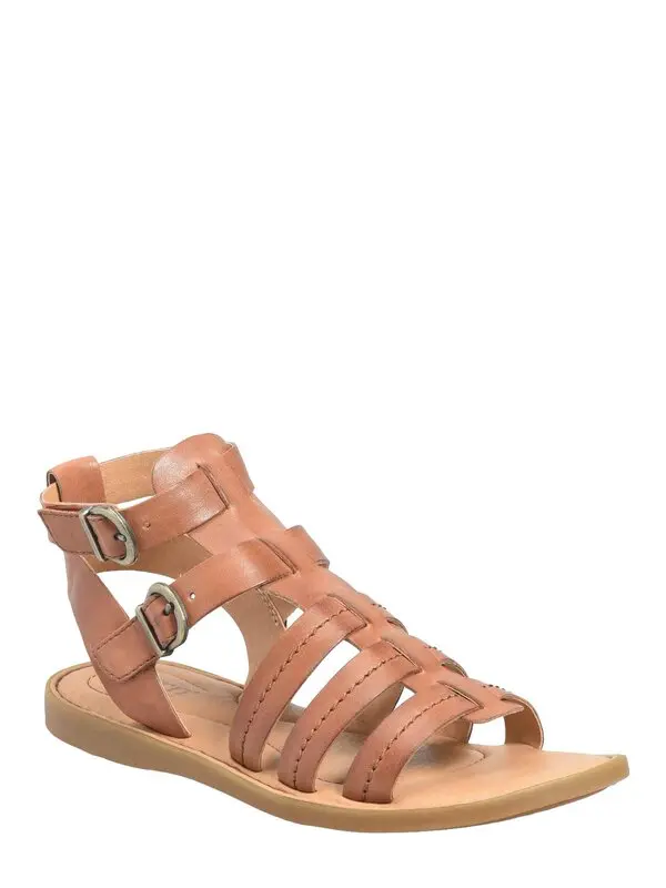 BØRN Iana Ankle Strap Sandal - Brown Leather