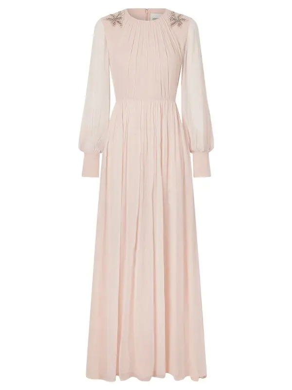 Erdem Crystal-embellished Crêpon Gown - Pink