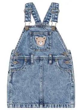 HUXBABY Dreamy Denim Pinafore - Denim Blue