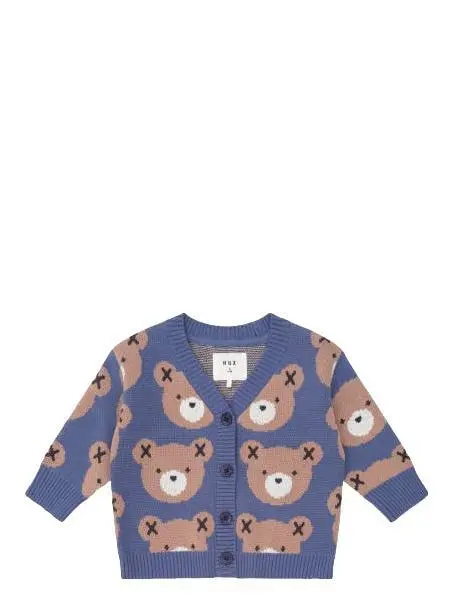 HUXBABY Classic Hux Cardigan - Vintage Blue