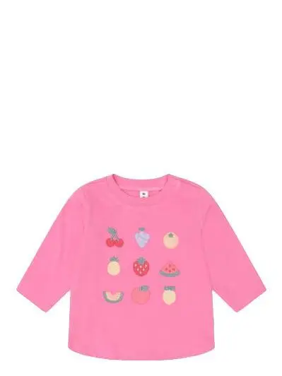 HUXBABY Fruit Salad Long Sleeve T-shirt - Strawberry